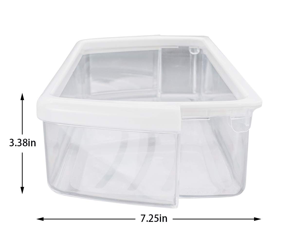 Siwdoy (Pack of 2 W10321304 Door Shelf Bin Compatible with Whirlpool Refrigerator Replaces WPW10321304 AP6019471 2179575 PS11752778, Clear