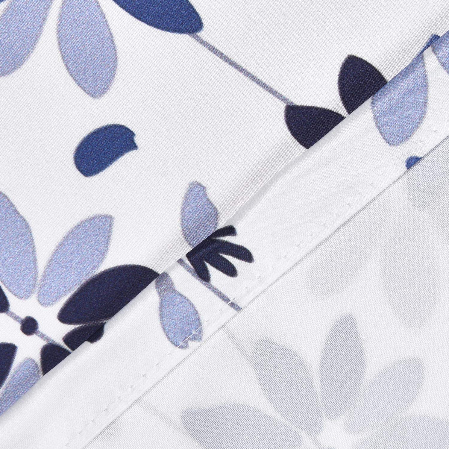 VERTKREA Flowers Window Curtain Valance Floral Rod Pocket Curtains Valance for Window 52 × 18 Inches Flower Blue