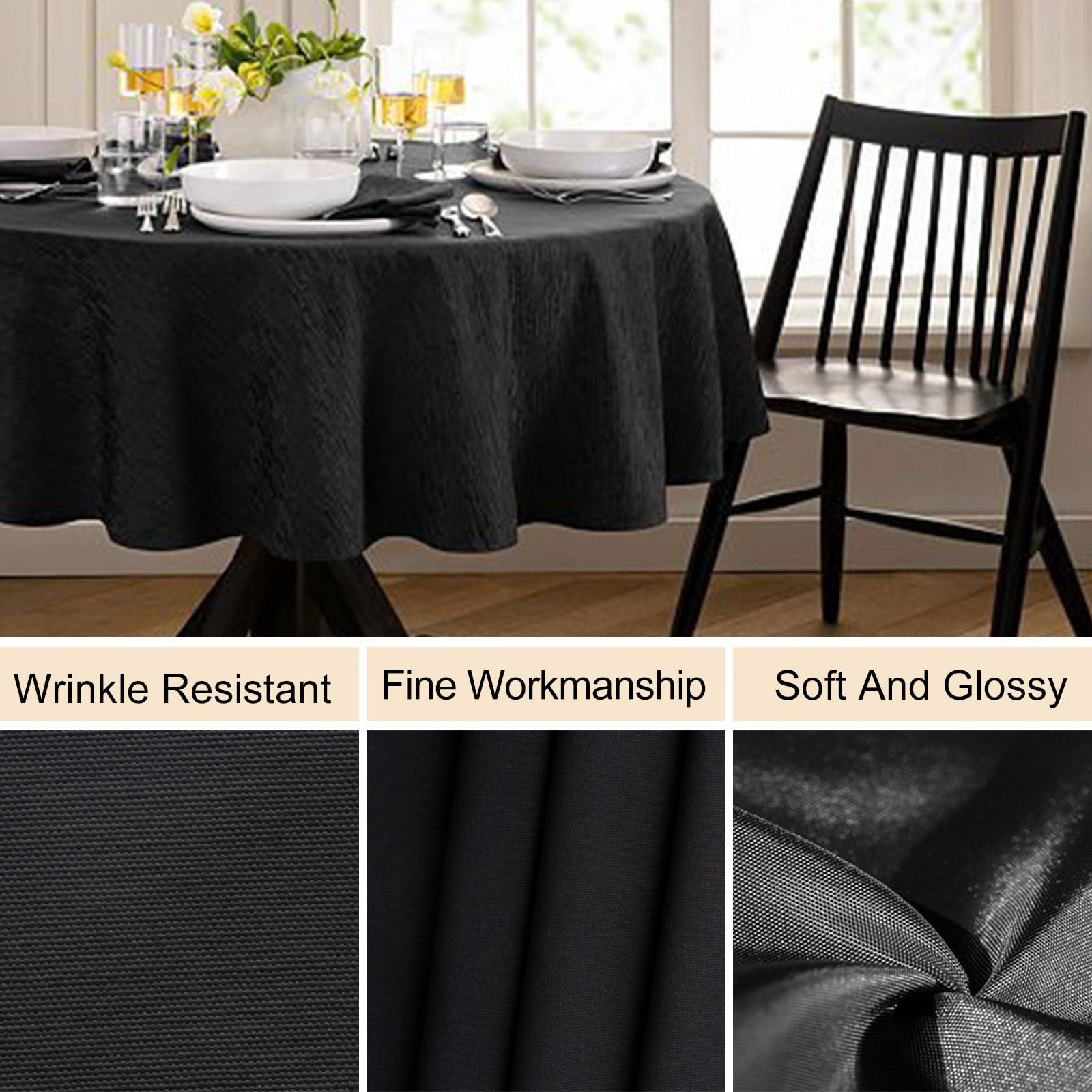 TUNEYA 6 Pack Rectangle Tablecloth 60 x 102 Inches Polyester White Table Cloth,Wrinkle Resistant Washable Fabric Table Covers for Party,Wedding Banquet and Camping Decoration