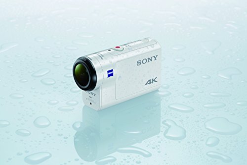 Sony FDRX3000R/W 4K HD Recording, Action Cam, Live View Underwater Camcorder, White