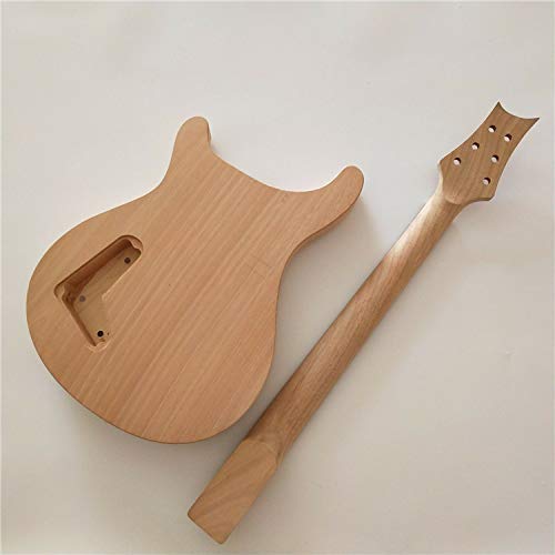 YAFEN New 1 set unfinished guitar neck and body electric guitar kit DIY part 24.75inch