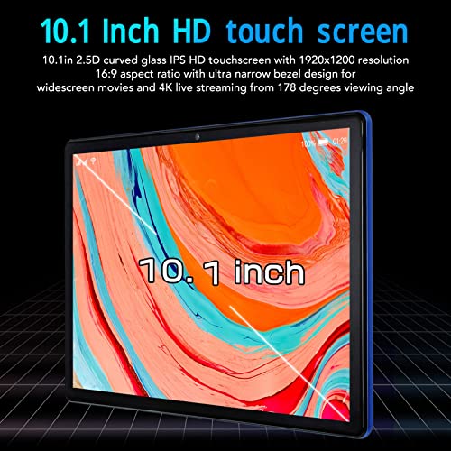 VINGVO HD Tablet, Dual Camera Octacore CPU Gaming Tablet 8GB RAM 128GB ROM 10.1 Inch IPS (US Plug)