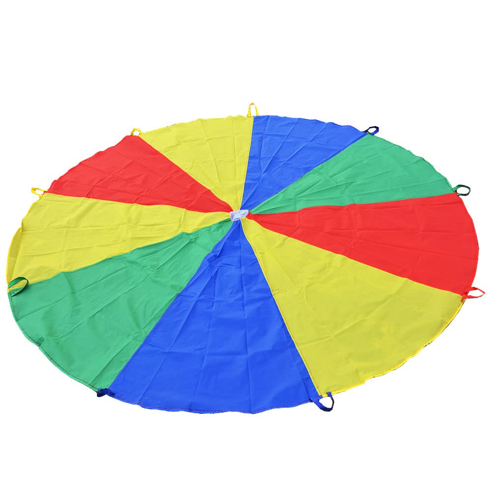 Sonyabecca Parachute for Kids 6' with 9 Handles Game Toy for Kids Play