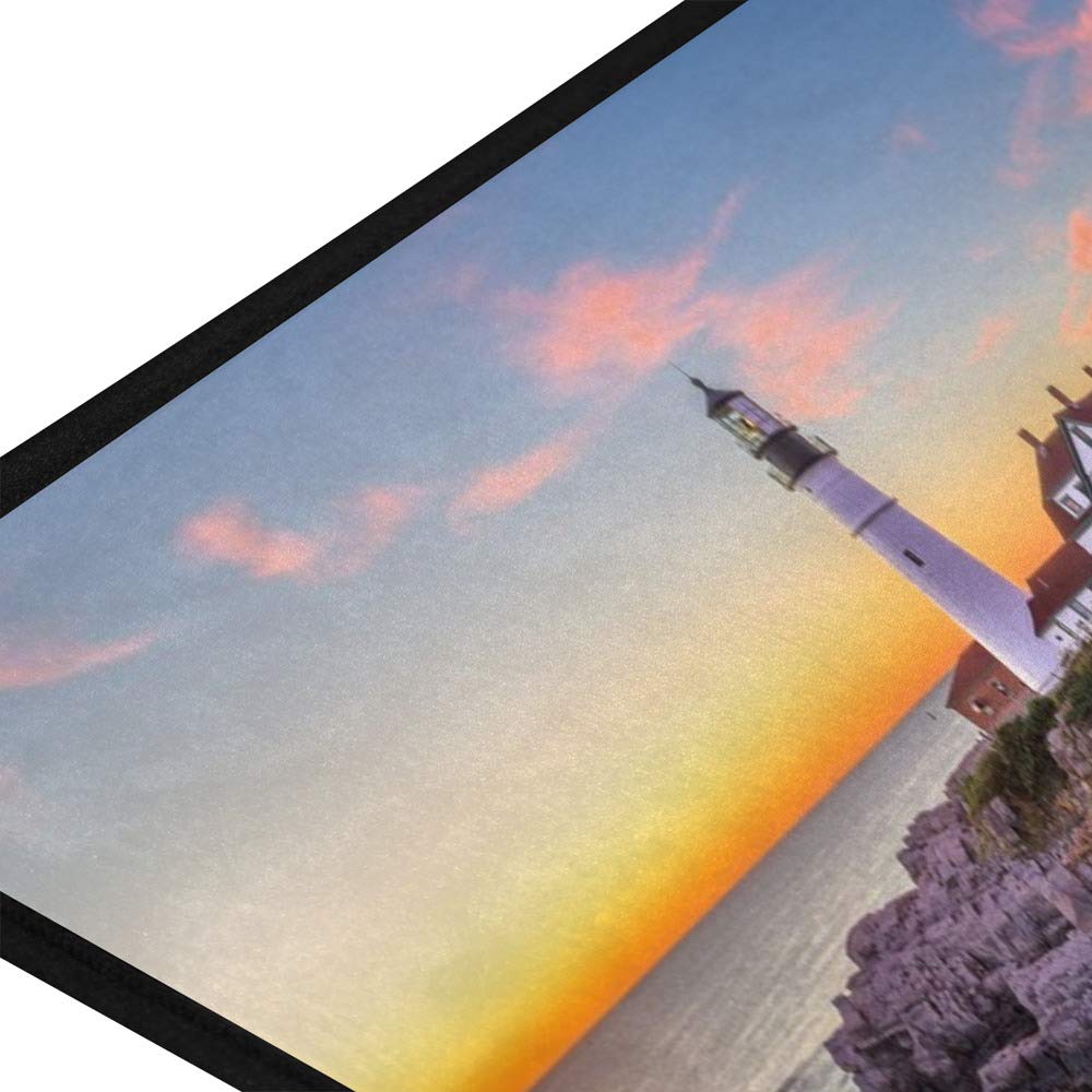 ZHIMI Kitchen Rug Anti Fatigue Portland Lighthouse Kitchen Floor Mat Standing Runner Long Carpet Non-Slip Laundry Rug Rectangle Entryway Mat 39 x 20 Inch