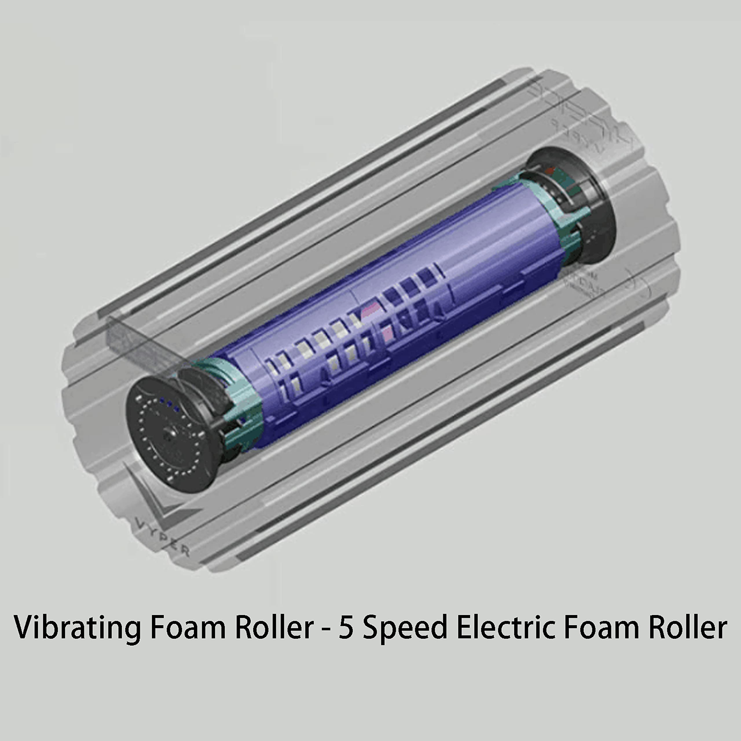 YAKADE Vibrating Foam Roller - 5 Speed Electric Foam Roller, Post-Workout Relax.