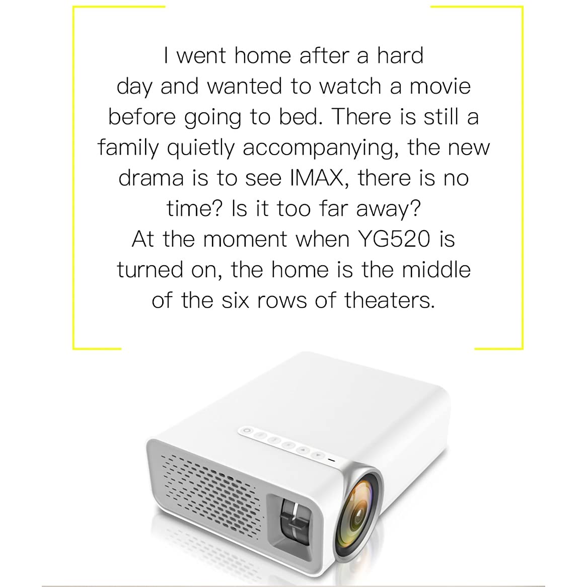 ZYJBM Portable YG520 for Home Theater System Movie Video Projector with USB Mini 1080P ( Color : D )