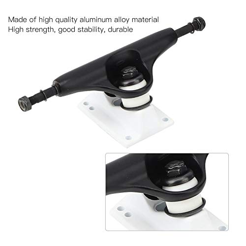 Skateboard HR100A Aluminium Alloy PU Wheel 5 Inch Skateboard Bracket Gasket Accessory All in One Skate for Competition Place(Black)