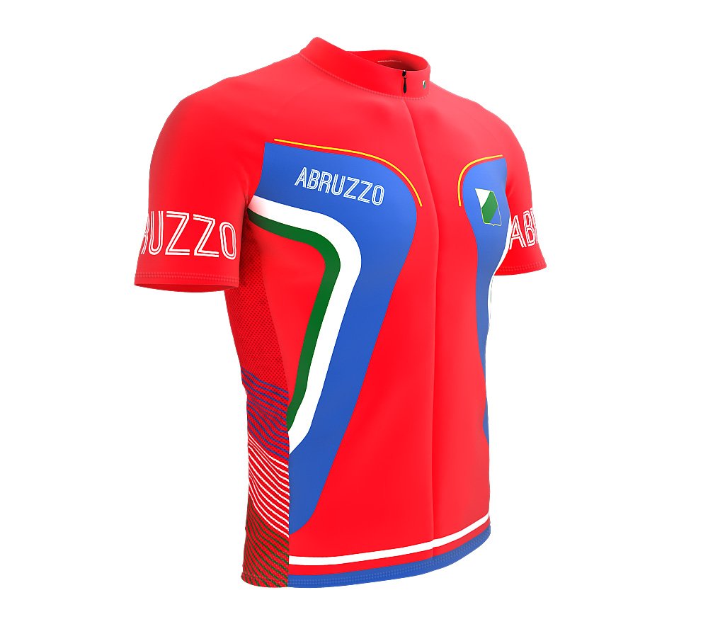 ScudoPro Abruzzo Italy Short Sleeve Full Zipper Cycling Bike Jersey for Men Size L Multicolored
