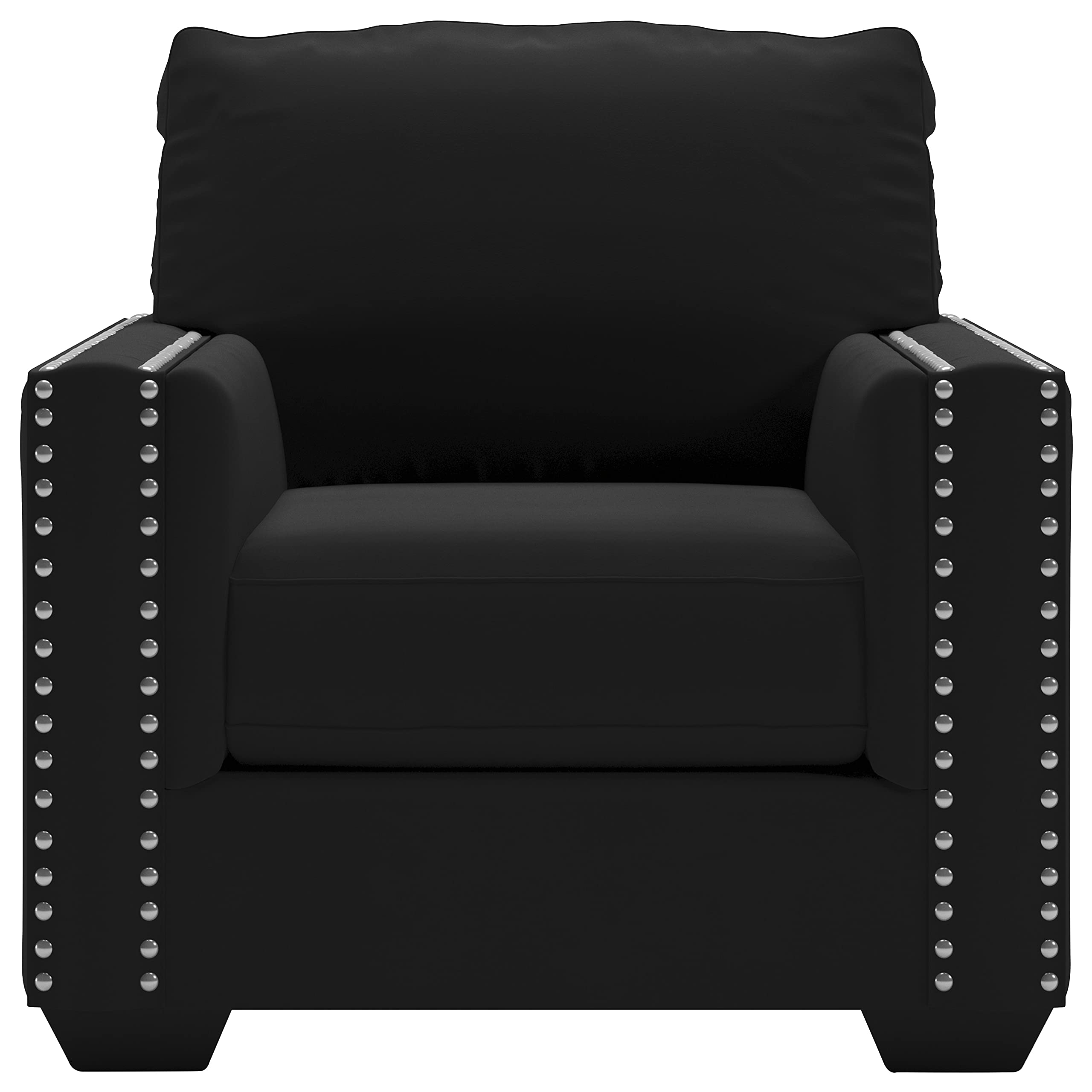 Signature Design by Ashley Gleston Glam Accent Chair with Nailhead Trim, Black