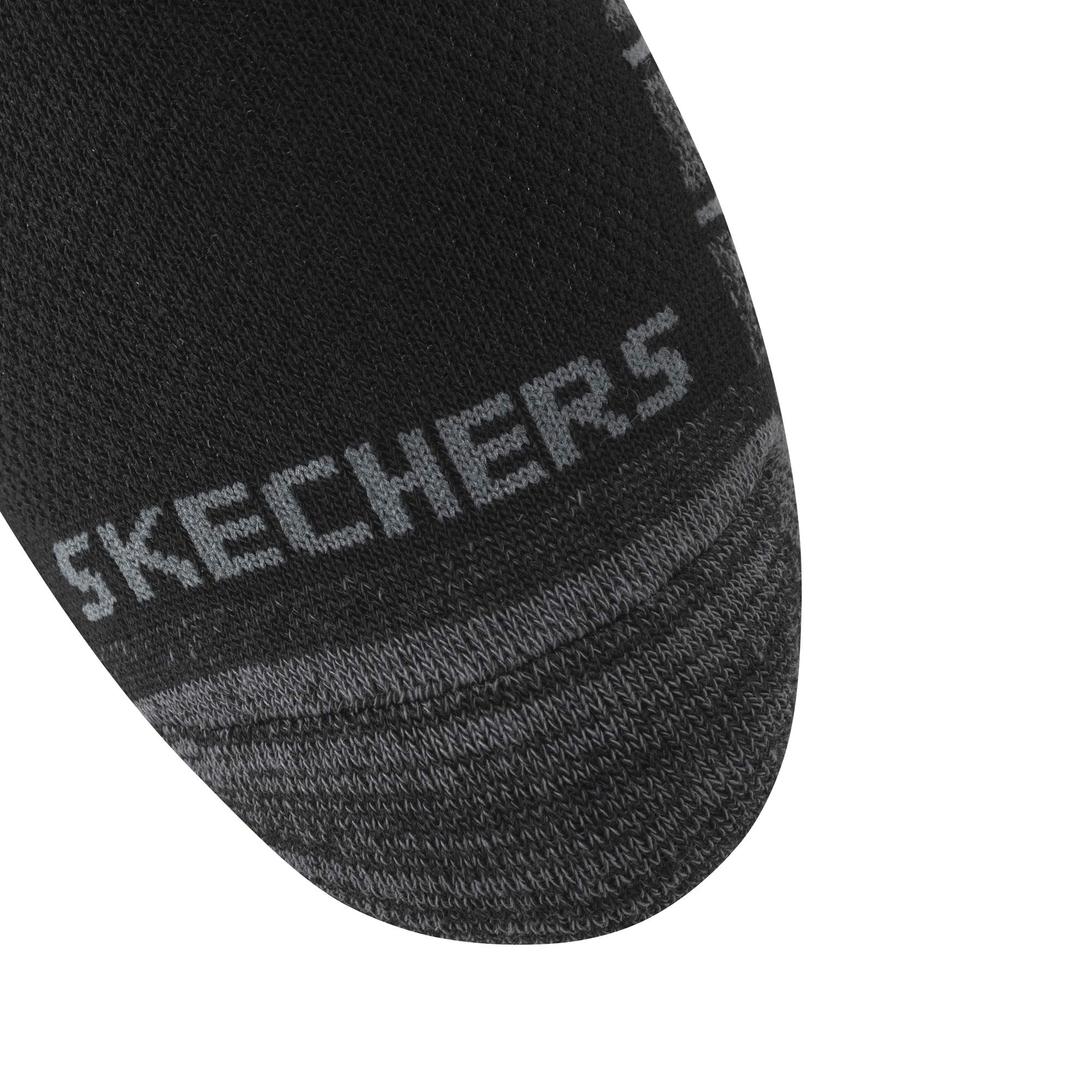 Skechers mens 6 Pack Low Cut Running Socks, White/Gray, One Size US