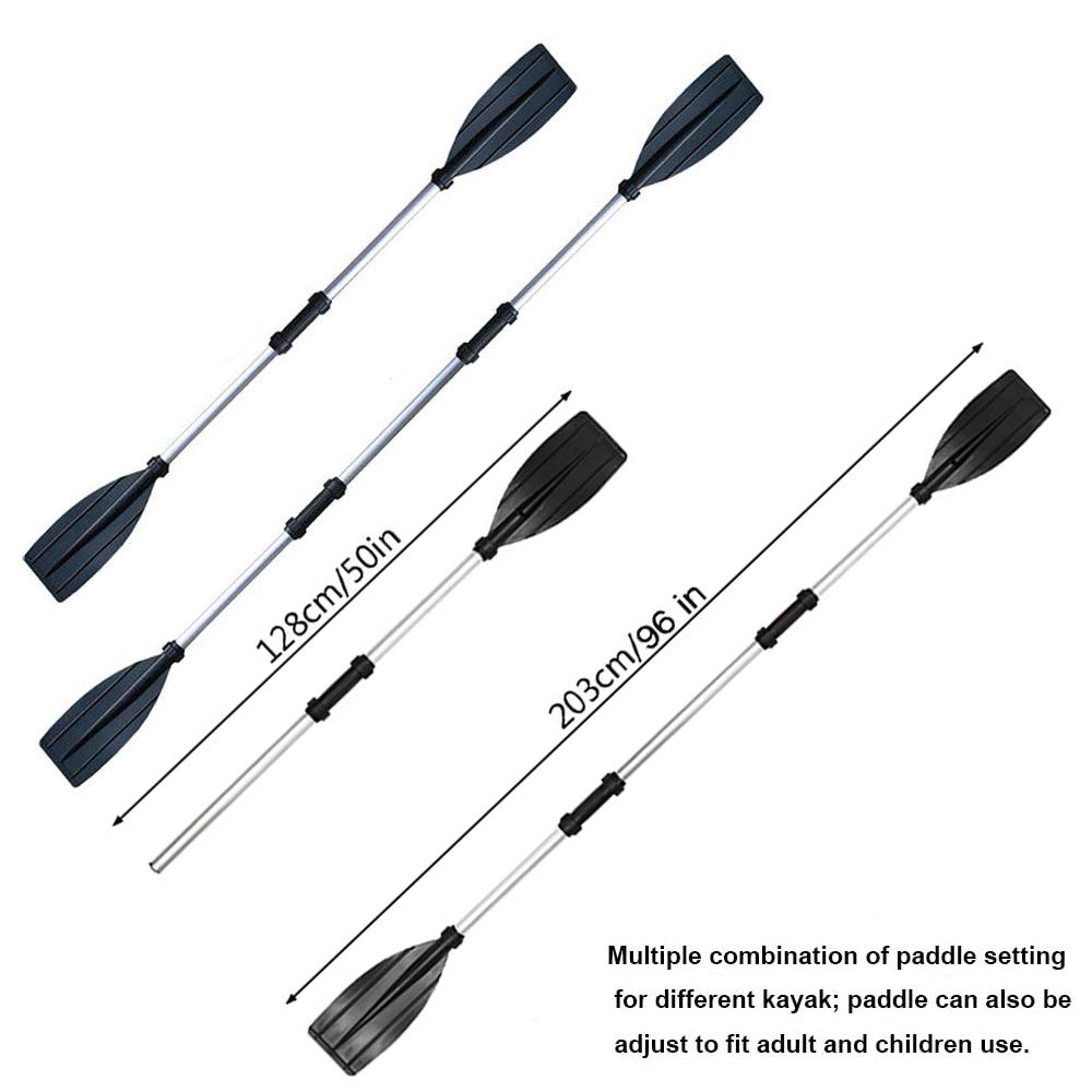 Vilgen Kayak Paddles, Boat Oars for Inflatable Boats, 1 Pair, 96in Combo Dual Purpose for Rowing Boats Raft Canoeing