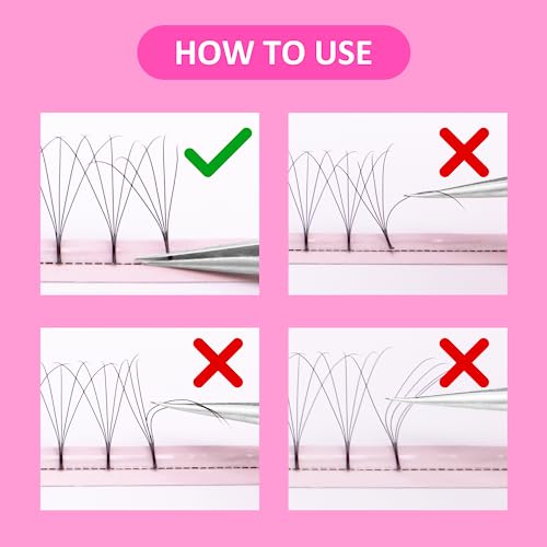 VEYES INC Lash Extension Supplies Premade Fans Eyelash Extensions Mixed Tray 8D 0.07 D curl 9-16mm Short Stem Volume Lashes Matte Black 320FANS