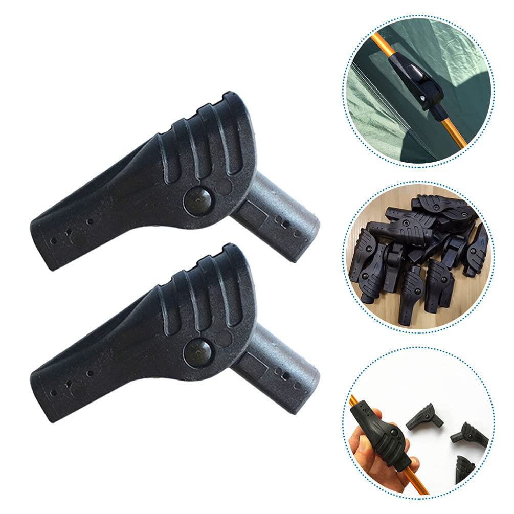 Yardwe 2Pcs Tent Support Joint Folding Canopy Tent Coupling Connectors DIY Tent Joint Support Rod Stand Holder Outdoor Tent Accessories Supplies (3 Inch Length)