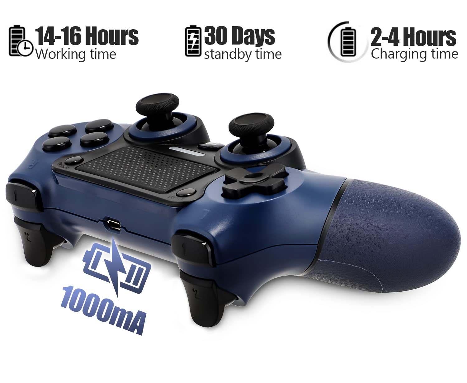 Siomeoar Ps4 Controller Compatible with Ps4 Console Ps4 Pro Ps4 Games PC with Advanced Progammable,Dual Vibration,6-axis Motion Sensor,Turbo Function