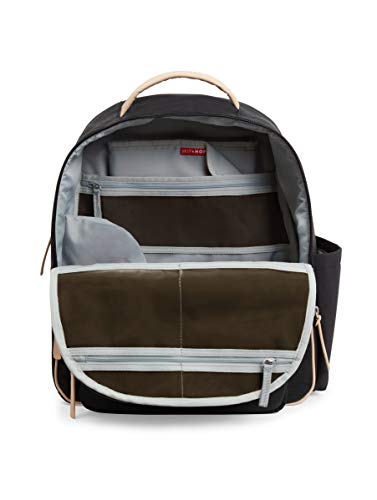 Skip Hop Diaper Bag Backpack: Clarion Clear Organization with See-Through Packing Pouch, Changing Pad and Stroller Attachment, Black