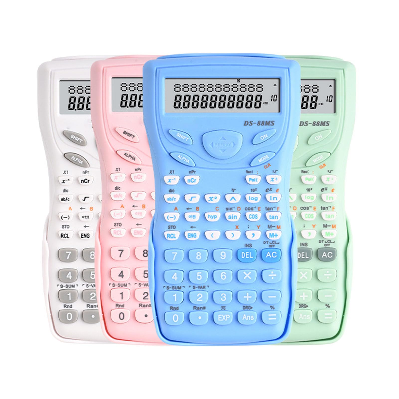 Students Function Calculator Essential Scientific Digital Calculators with 240 Functions 12 Digits Widescreen Display Portable Calculator Battery Powered Calculator Hard Protective Case School