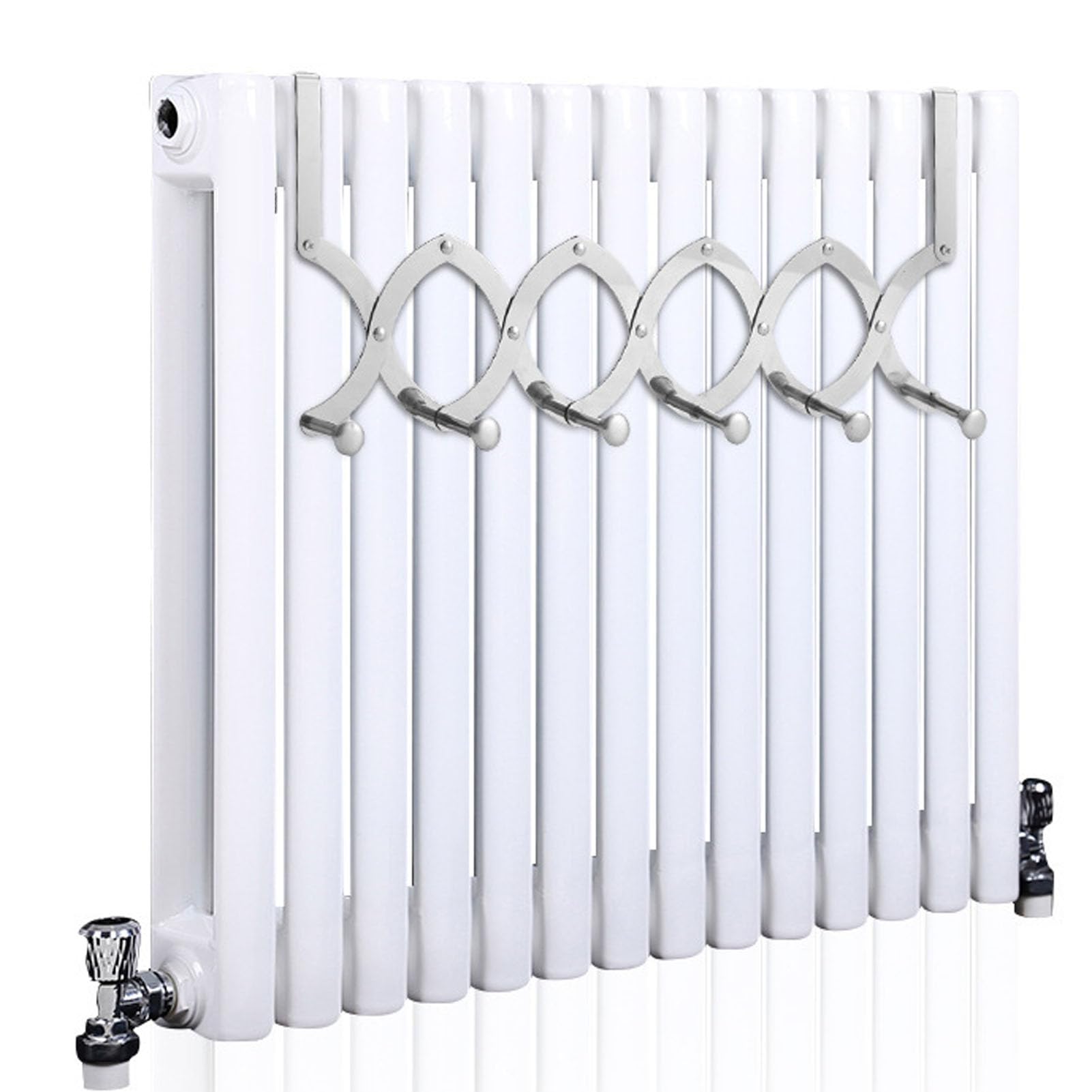 Syrisora Hooks Over The Door Hook Stainless Steel Over Door Hanger for Coat Hat Towels Hanging Bathroom Organizer Telescopic Towel Rack 6 Hooks
