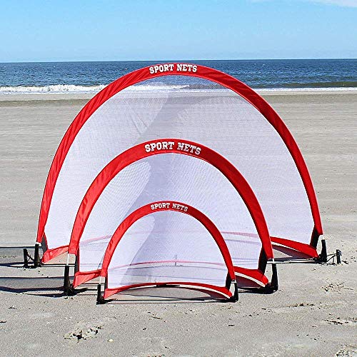 Pop Up Soccer Goals for Kids (2 Goal Set, 4 FT) with Carry Bag, Easy Set Up and Take Down, Quick Assembly, Lightweight and Foldable Design for Instant Game Time Fun