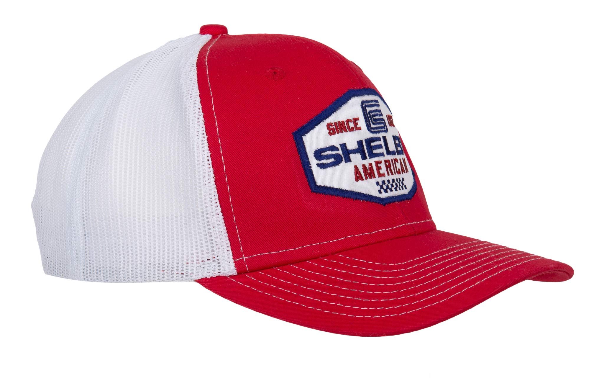 Shelby American Red Trucker Hat | Officialy Licensed Shelby® Product | One-Size Fits All | Adjustable Plastic Snap Closure