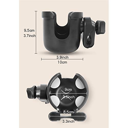 Universal Stroller Cup Holder, Bike Bottle Holder Large Caliber Designed 360 Degrees Rotation Fit for Baby Stroller, Bicycle, Wheelchair, Walker, Trolleys
