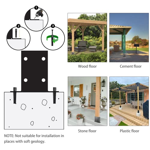 Stainless Steel Adjustable Post Base (4x4, 6)