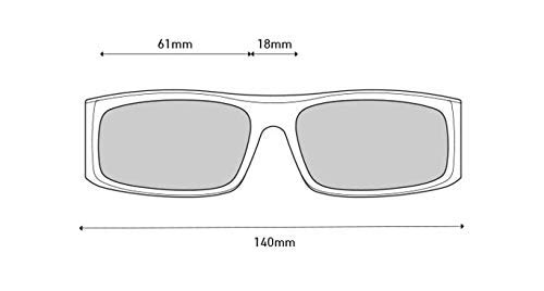 SPY Optic Piper, Rectangular Wrap Sunglasses, Color and Contrast Enhancing Lenses, Bronze Fade - Bronze Polarize Lenses