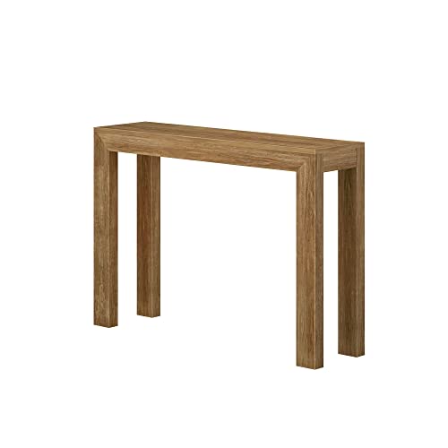 Plank+Beam Modern Solid Wood Console Table, 46.25 Inch, Sofa Table, Narrow Entryway Table for Hallway, Behind The Couch, Living Room, Foyer, Easy Assembly, Pecan
