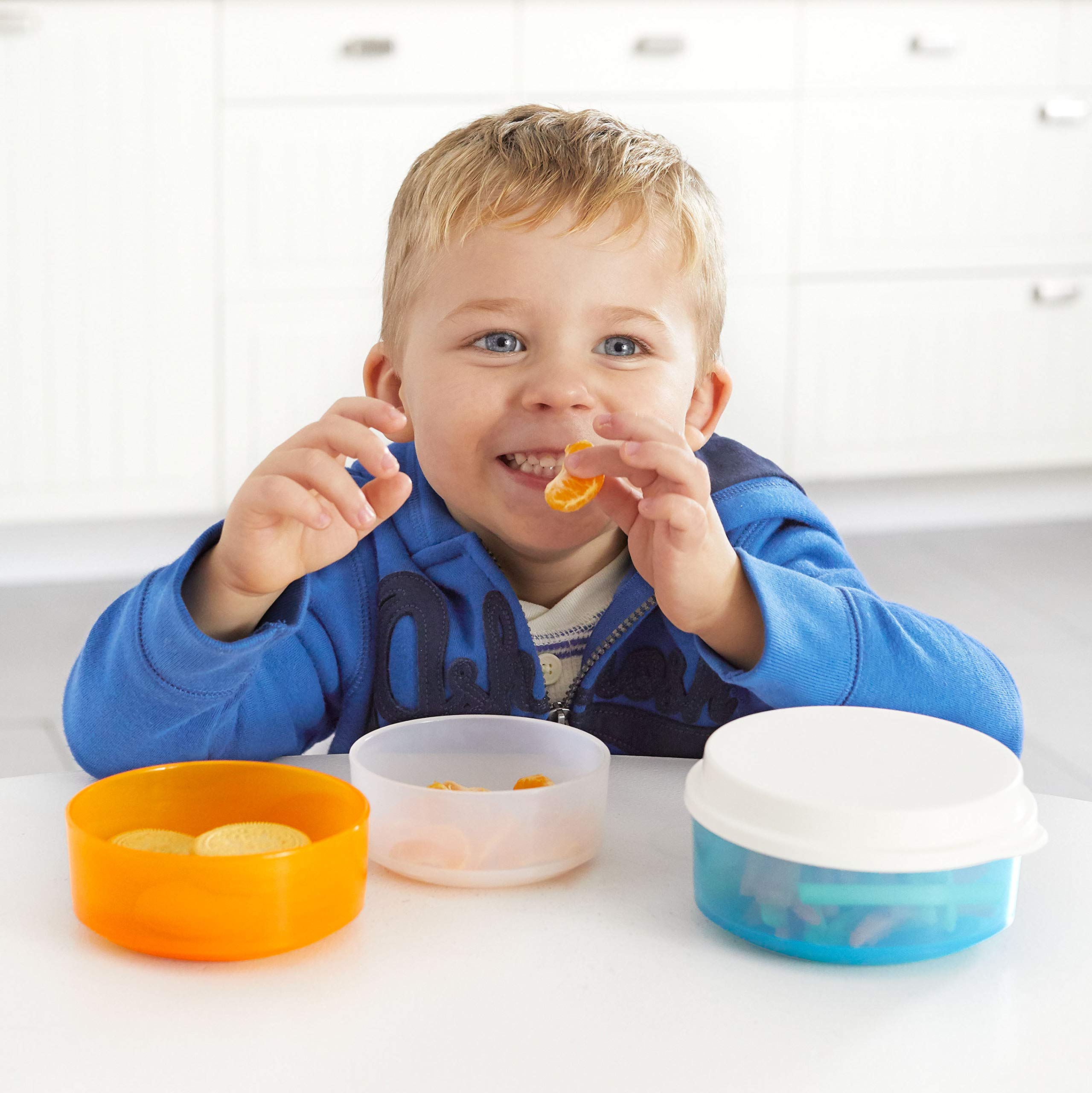Skip Hop Non-Slip Baby Bowls, Zoo Smart Serve, 3 Pack Bowls & 1 Lid, Dog