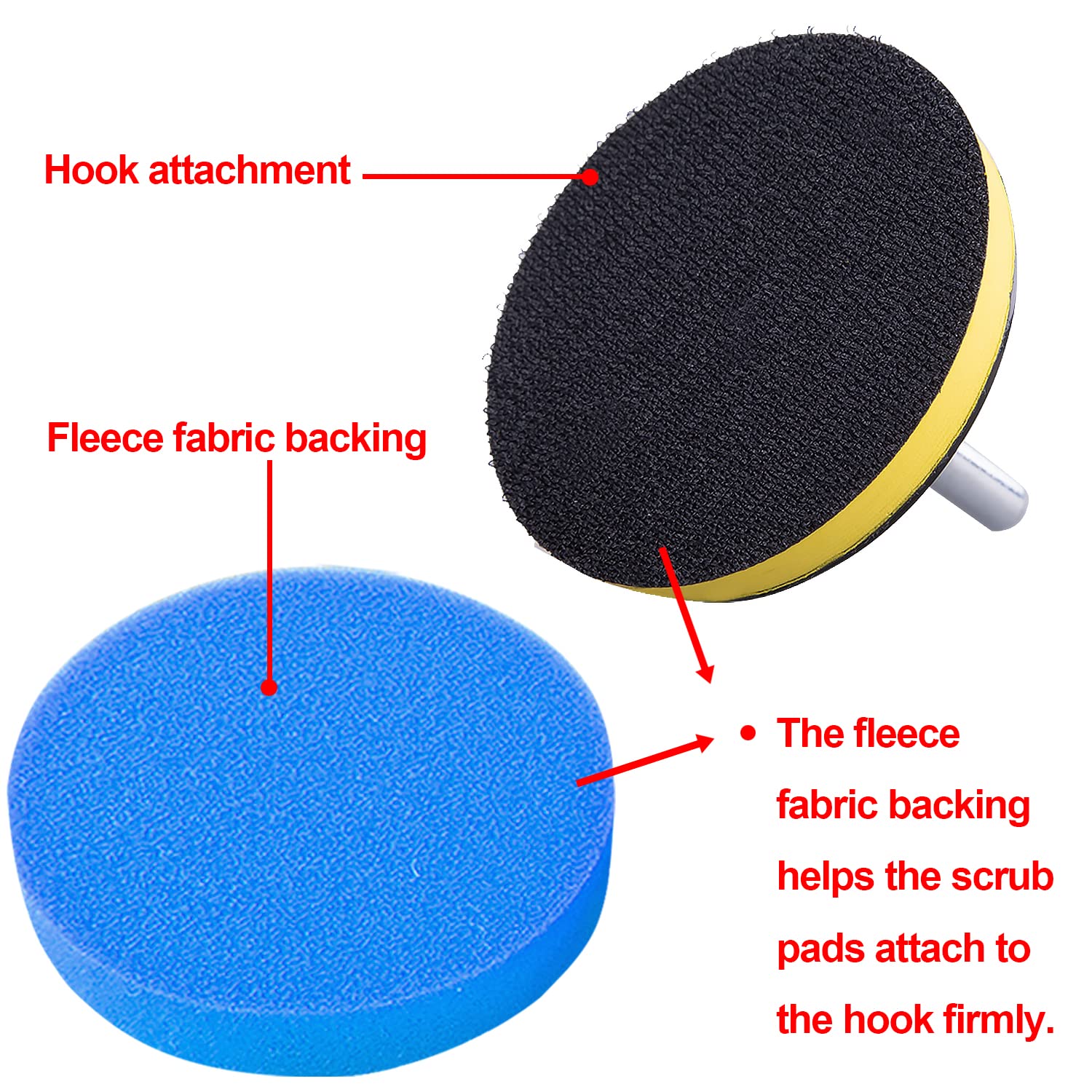 SIQUK 11 Pieces Buffing Pads 6 Inch Car Polishing Pad Kit Foam Polish Pads Car Polisher Attachment for Drill