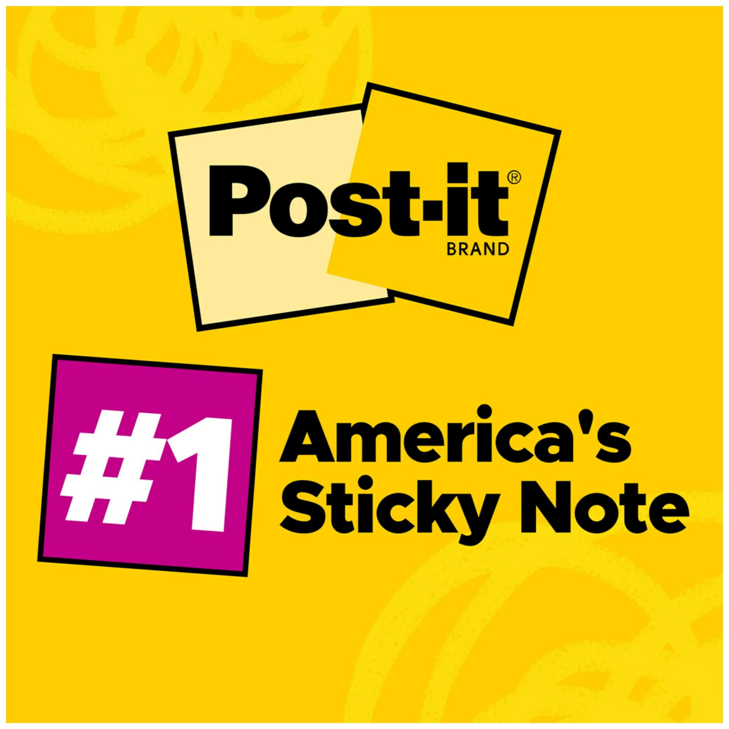 Post-it Pop-up Notes 3x3 in, 6 Pads, America's’s #1 Favorite Sticky Notes, Canary Yellow, Clean Removal, Recyclable (R330-YW6PK)