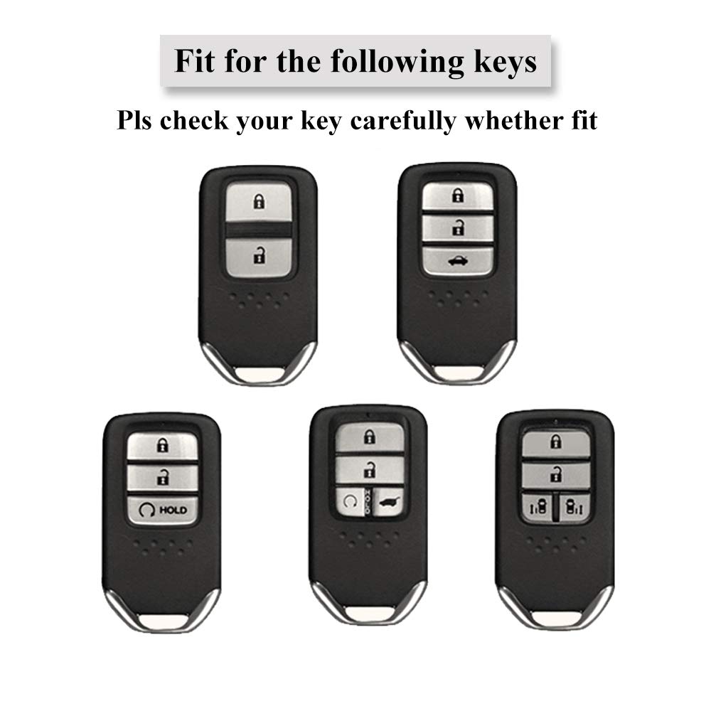 Senauto Quicksand Full Protect Key Fob Cover for Honda Civic Accord CRV HRV Pilot Odyssey (Pink)