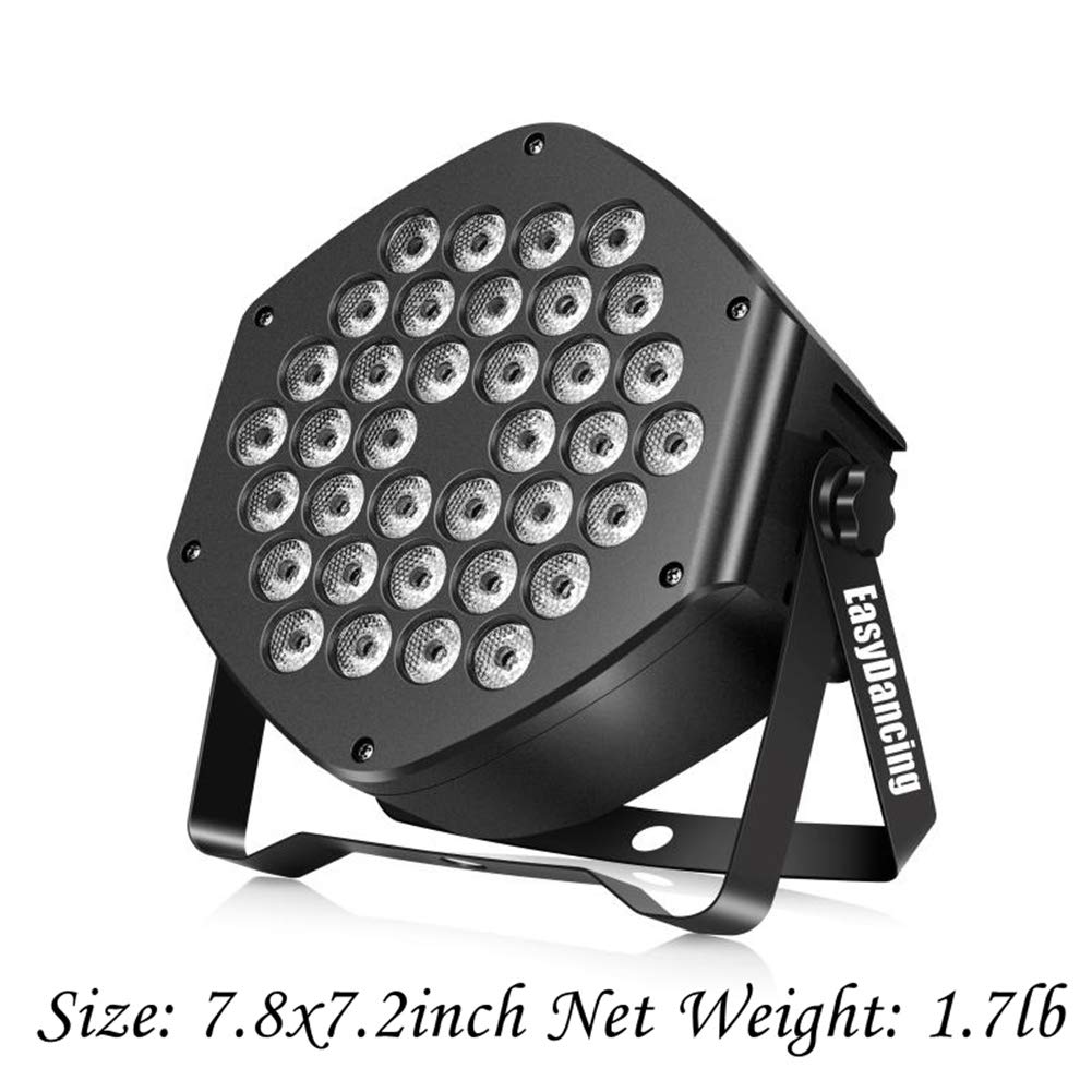 Stage Lighting, 36x1W LED Par Light RGB 7 Channel with Remote for DJ KTV Disco Party (4pcs)