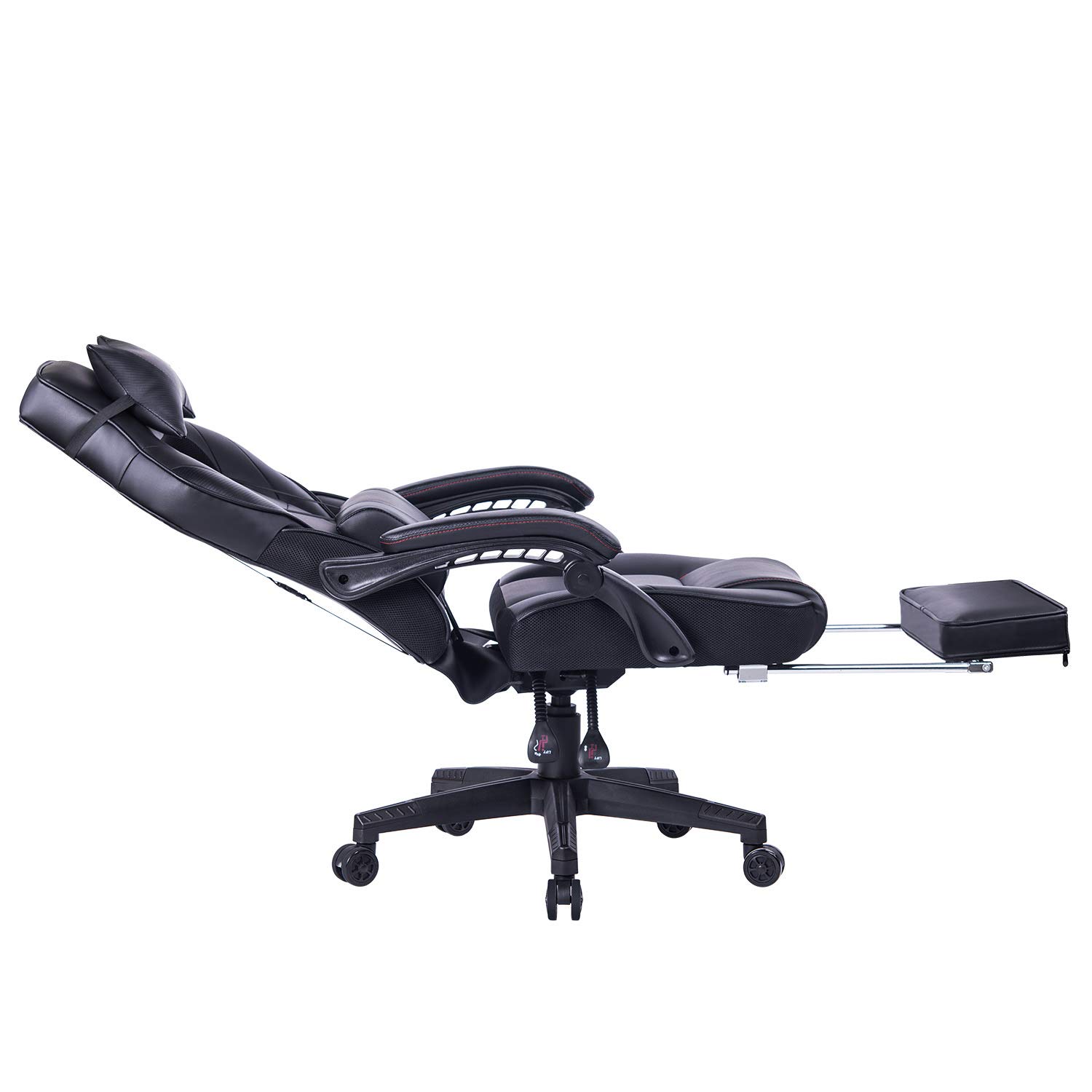 VON Racer Reclining Gaming Chair with Massager, Ergonomic High-Back Racing Computer Desk Office Chair Footrest Lumbar Cushion
