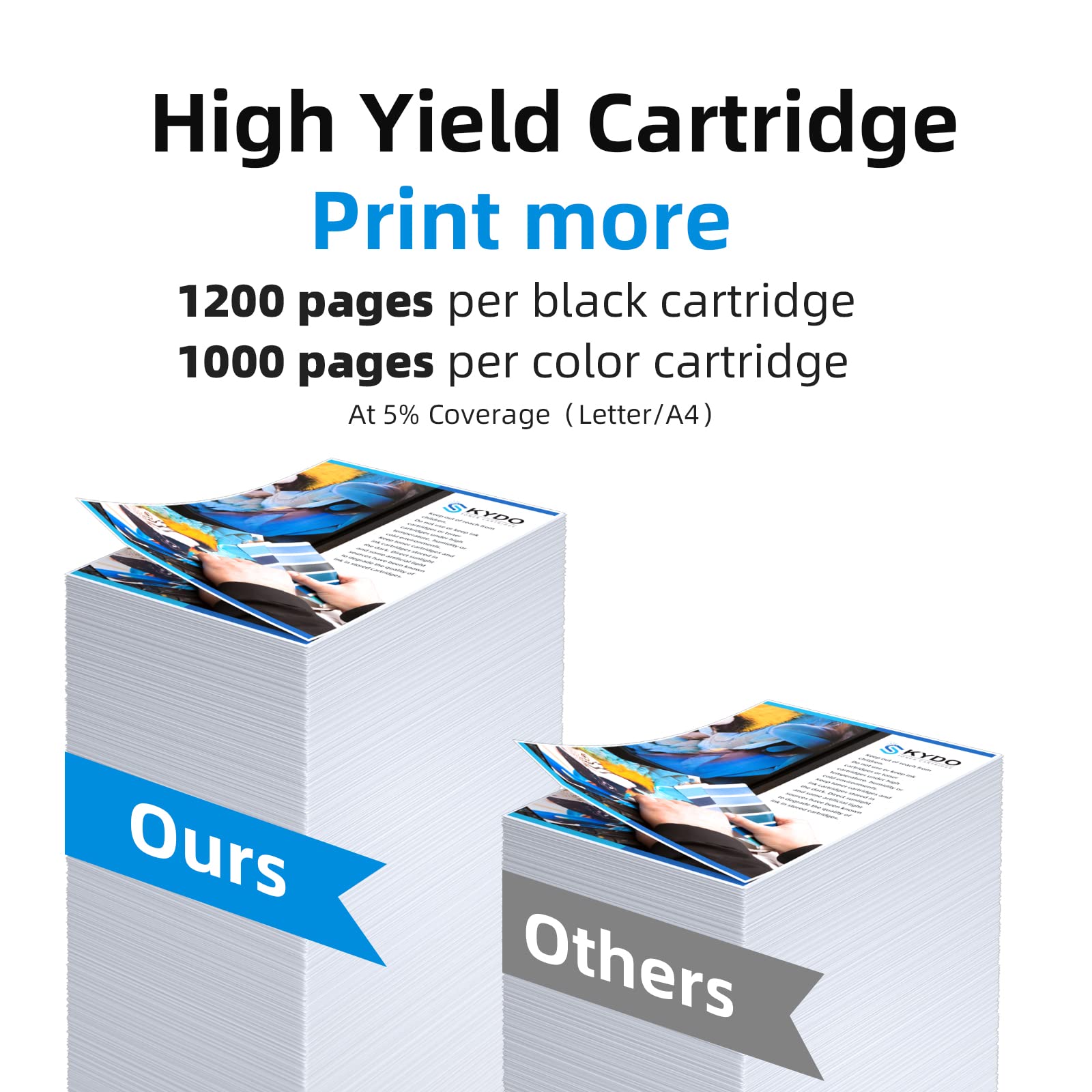 Skydo Compatible Ink Cartridge Replacement for 910XL (Black, Cyan, Yellow, Magenta, 4 Pack)