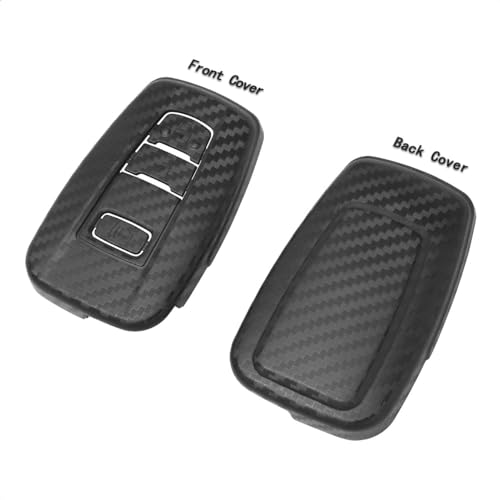 TANGSEN Smart Key Fob Case Compatible with Toyota Corolla Hatchback C-HR Prius RAV4 2 3 Button Keyless Entry Remote Personalized Protective Cover Plastic 3D Carbon Fiber Emboss