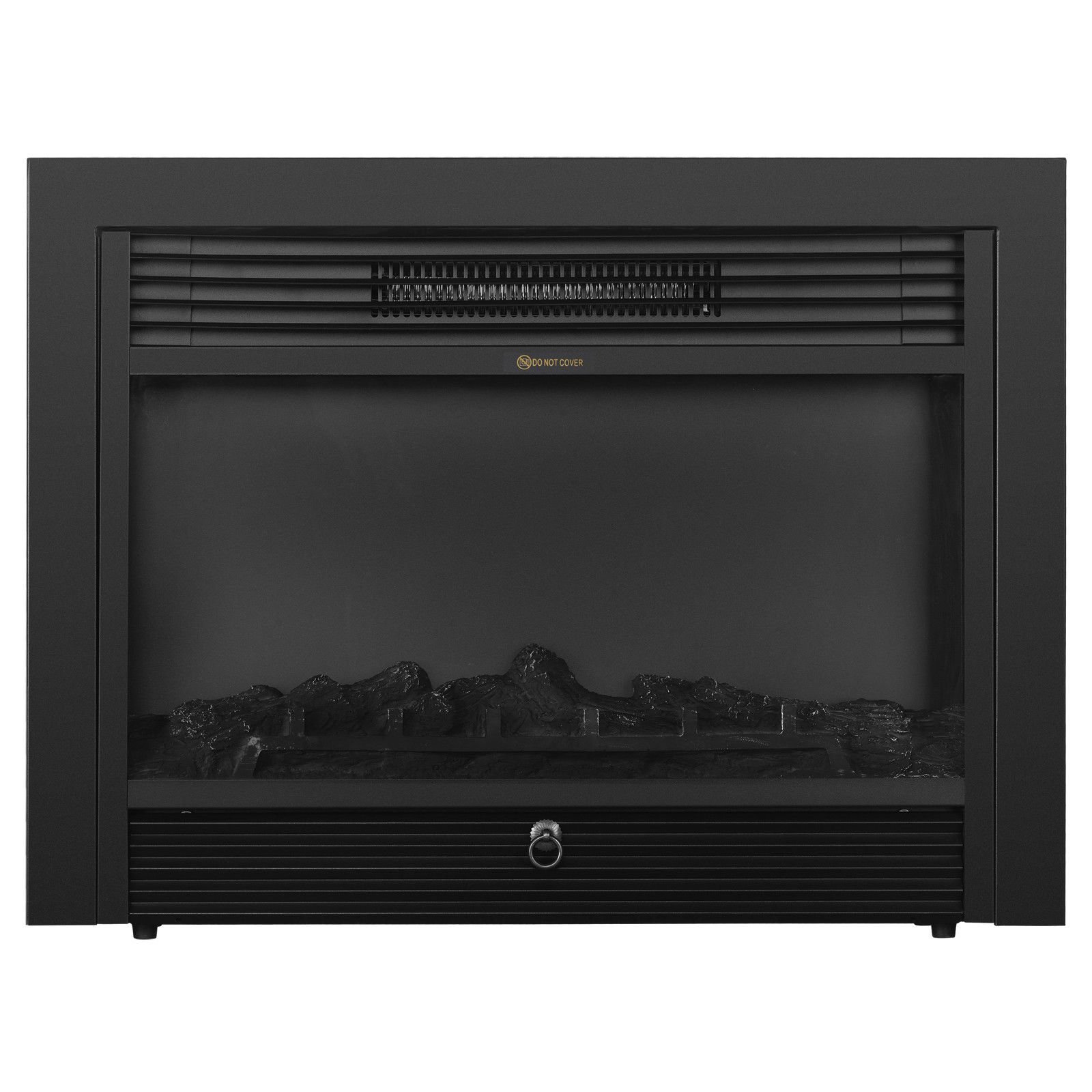 XtremepowerUS Electric Fireplace Insert w/Remote & Timer 28.5" 1500W Adjustable 3D Flame Space Heater Wall Firebox Indoor Stove Room Fake Place