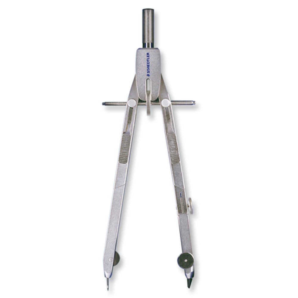 STAEDTLER Mars Professional 555 Compass Set with Lead Part, Extension Bar, Technical Pen Adapter, Universal Adapter and Spares Box