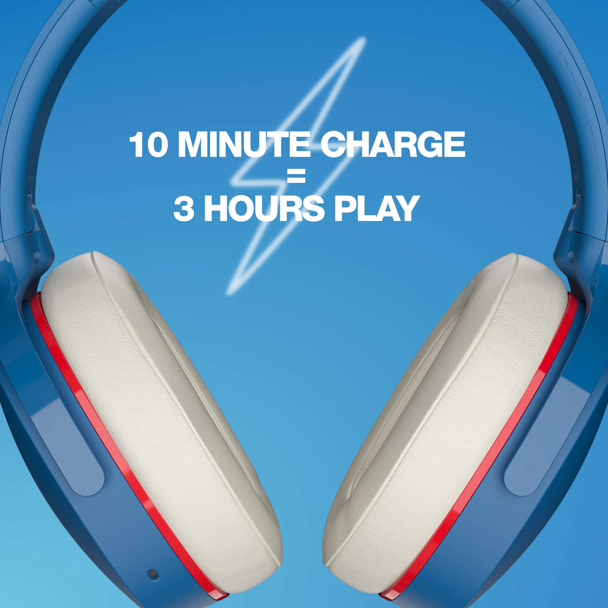 Skullcandy Hesh Evo Over-Ear Wireless Headphones, 36 Hr Battery, Microphone, Works with iPhone Android and Bluetooth Devices - 92 Blue (Discontinued by Manufacturer)