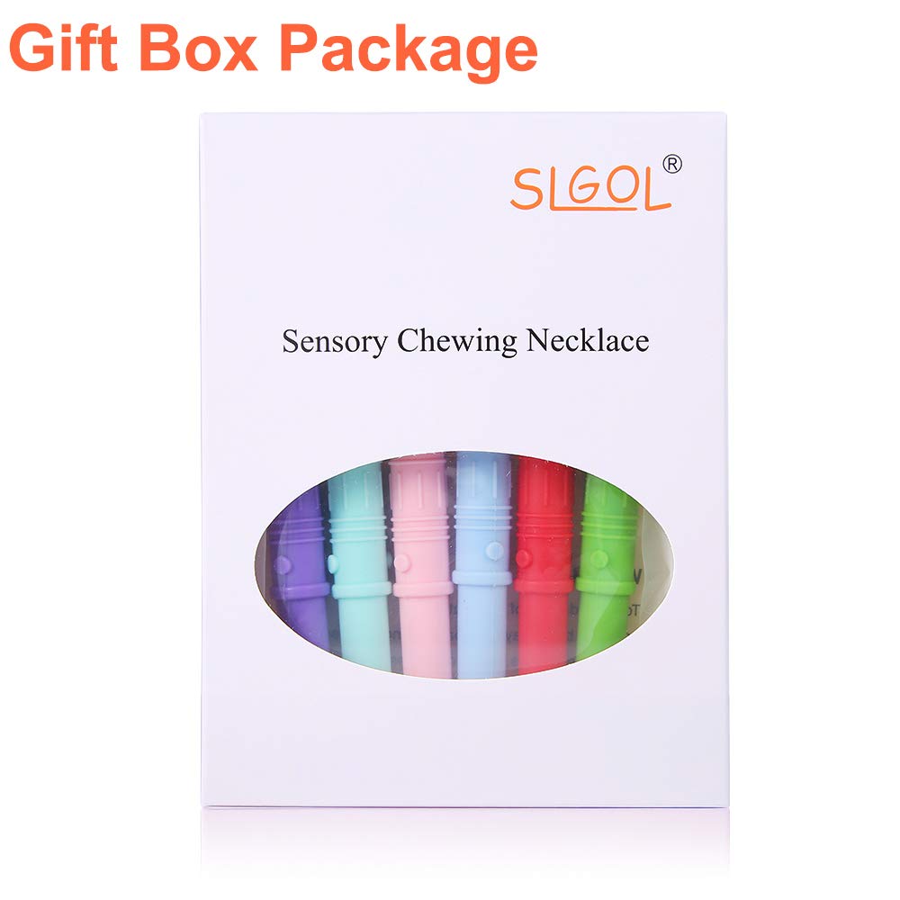 Sensory Chew Necklace,Chewy Stick Toy,Silicone Teether to Training and Development for Boys and Girls,Teething Babies,Autism ADHD SPD, Oral Motor, Anxiety