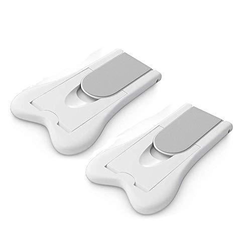 Sliding Door Lock for Child Safety - Baby Proof Doors & Closets. Childproof Your Home with No Screws or Drills (Set of 2, White)
