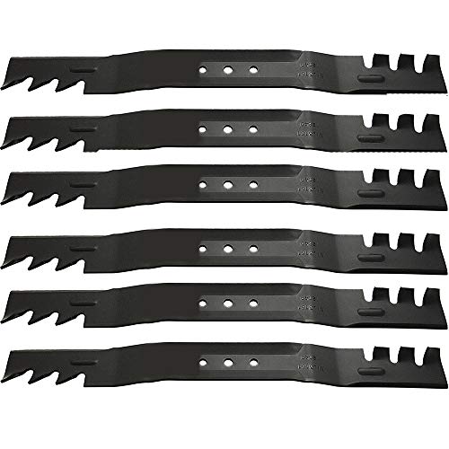 Stevens Lake Parts Set of 6 New Toothed Mulching Blade Fits Toro 20001, 20003, 20005, 20008, 20009, 20012, 20013 Models Interchangeable with 108-9764-03, 131-4547-03, 131-4547-03-A