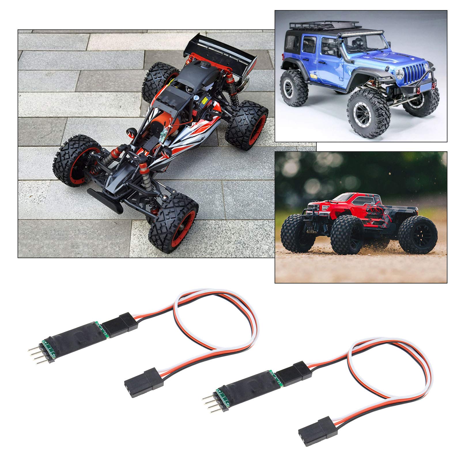 SING F LTD Third Channel RC Car Switch Controller Cord Remote Control Model Car Lamp Lighting Receiver Cable 250mm 3Pcs