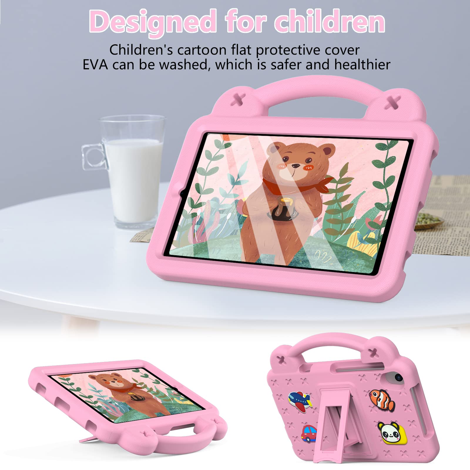 TCL Tab 8 LE Case for Kids 9137W,YLDZSH for TCL Tab 8 WiFi Tablet Case 9132X Soft Silicone Hard Back Hybrid Case for TCL Tab 8 Tablet (Navy Green)