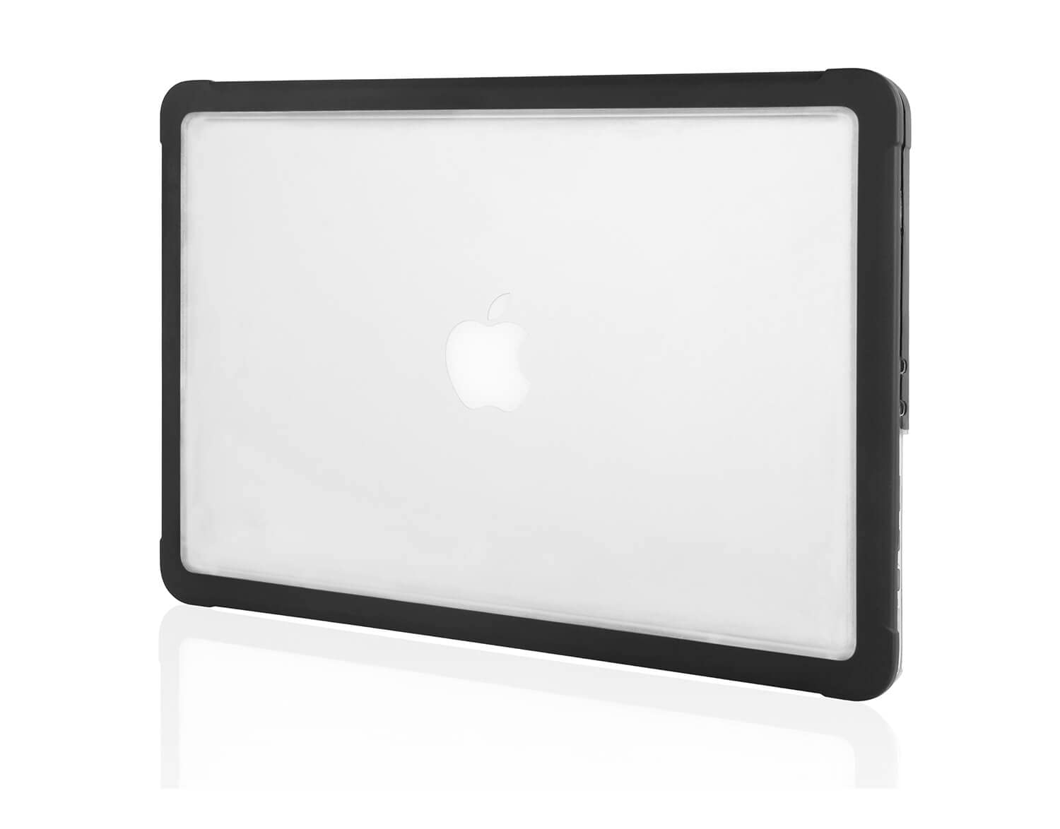 STM Dux for Apple MacBook Air (13-inch Retina - M3 2024 A3113, M2 2022 A2681) Ultra Protective Laptop Case - Translucent PC, Rugged TPU, Mil-Spec Drop Tested, Textured Rubber Non-Slip Feet - Black