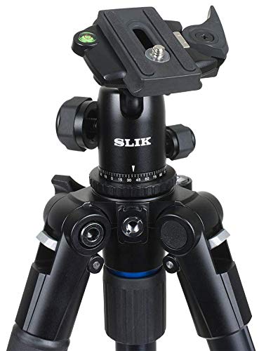 SLIK Pro AL-323BH4 w/SBH-400 Ball Head for Mirrorless/DSLR Sony Nikon Canon Fuji Cameras and More - Black (613-359)