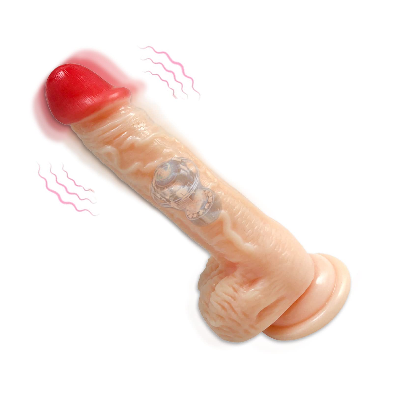 Soft Electric Realistic Dildo Body-Safe Material Clear Silicone Dildo 8 Inches Suitable for Women Men Couples Beginners