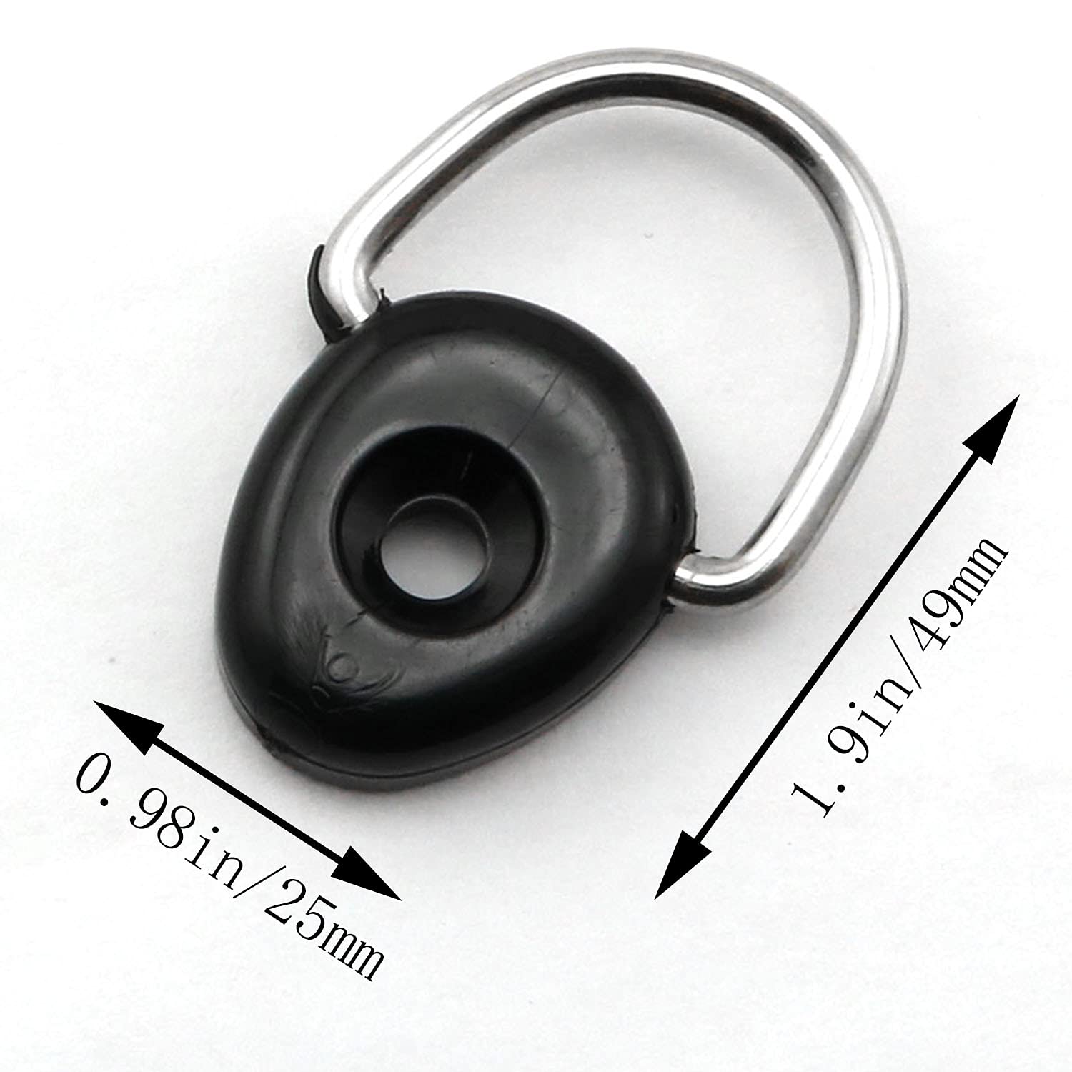 Youliang 6pcs D-Ring Buckle with Screws Canoe D Buckle Tie Down Loop Safety Deck Fitting Accessory for Kayak and Canoe