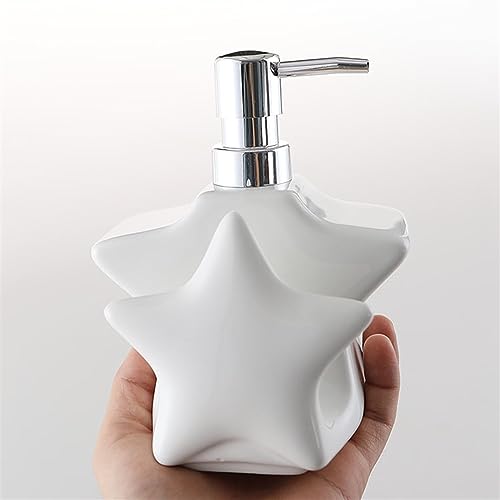 Soap Dispenser Star Shape Soap Dispenser, Soap Pump with Soap Holder for Massage Essential Oil Dish Soap Lotion, Empty Bottle with Pump Soap Pump Bottles
