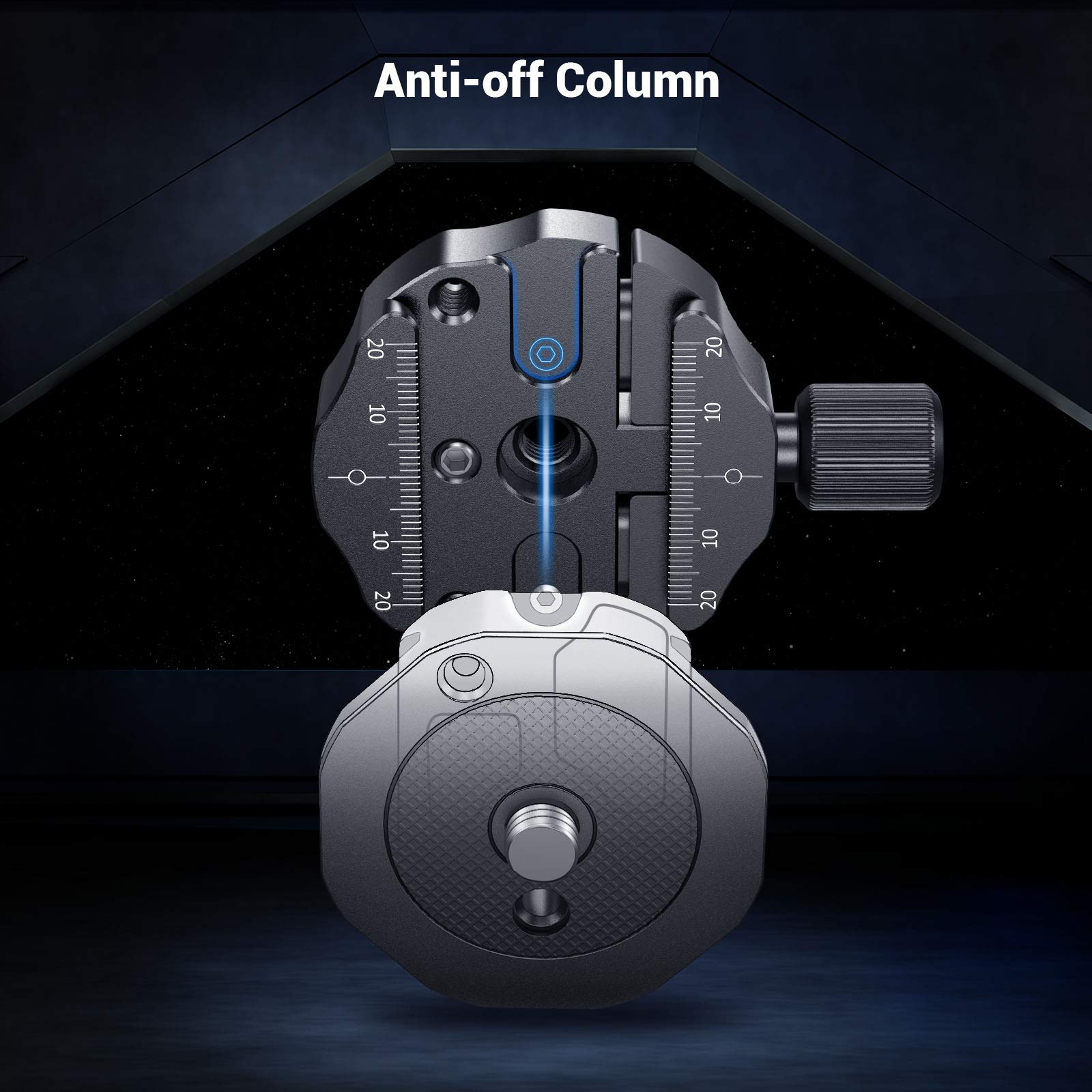 SmallRig Screw Knob Clamp with 60mm Diameter Quick Release Plate Compatible with Arca-Swiss - KDBC2406