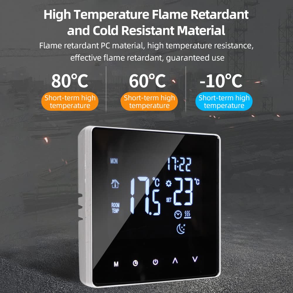 Smart Thermostat Electric Heating 0-99 (β) 16000 () Touch LCD Screen Floor Heating Controller 16A Electric Heating Film Heating Cable